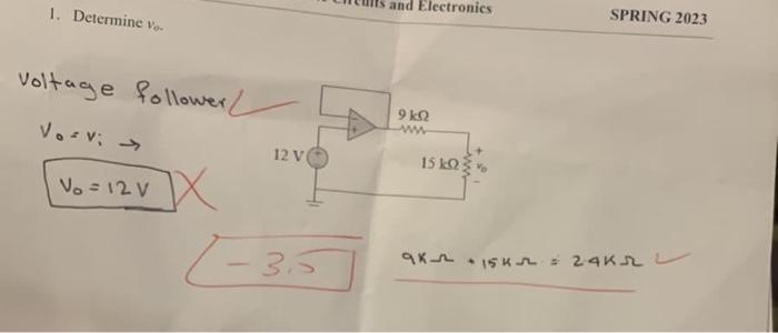 Solved Voltage follower L | Chegg.com