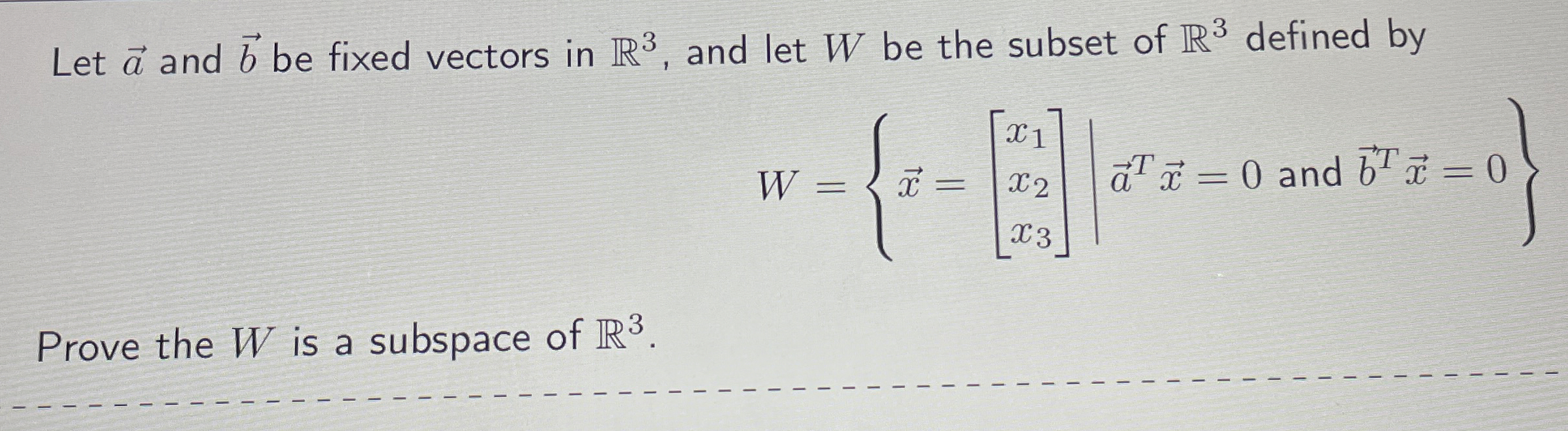 Solved Let vec(a) ﻿and vec(b) ﻿be fixed vectors in R3, ﻿and | Chegg.com