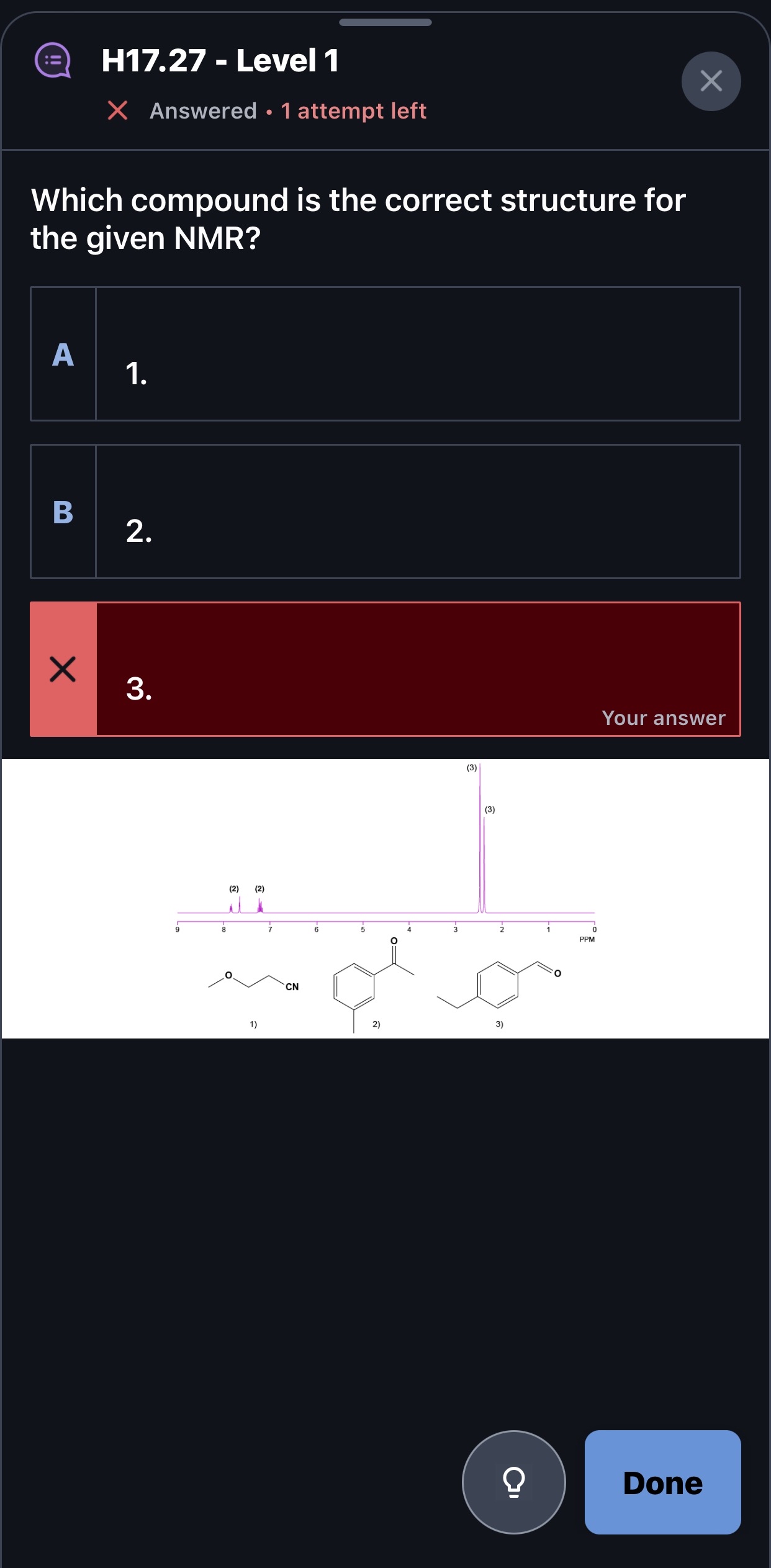 Solved H17.27 - ﻿Level 1Answered *1 ﻿attempt leftWhich | Chegg.com