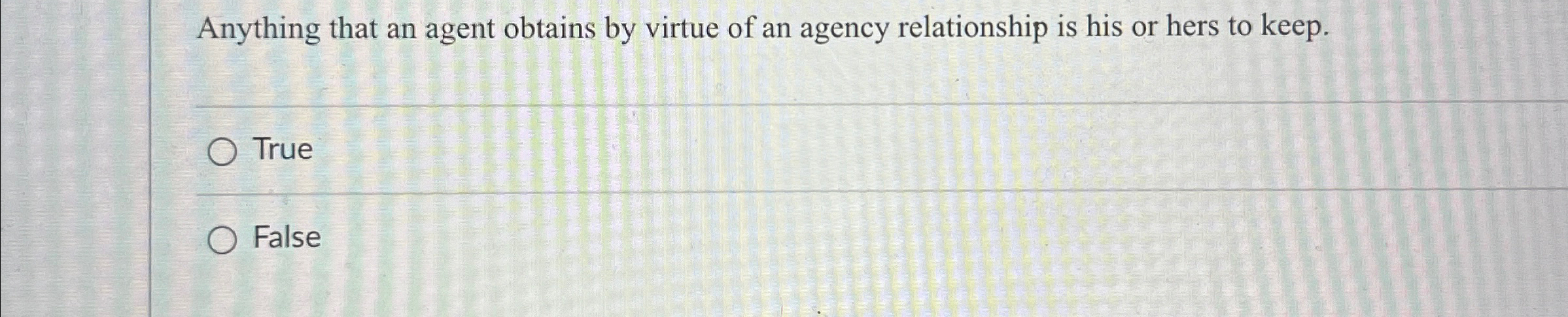 Solved Anything That An Agent Obtains By Virtue Of An Agency