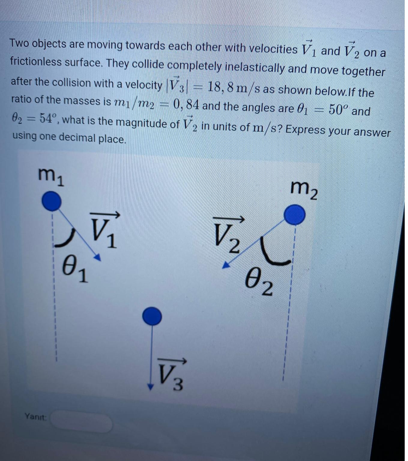 Solved Two objects are moving towards each other with | Chegg.com