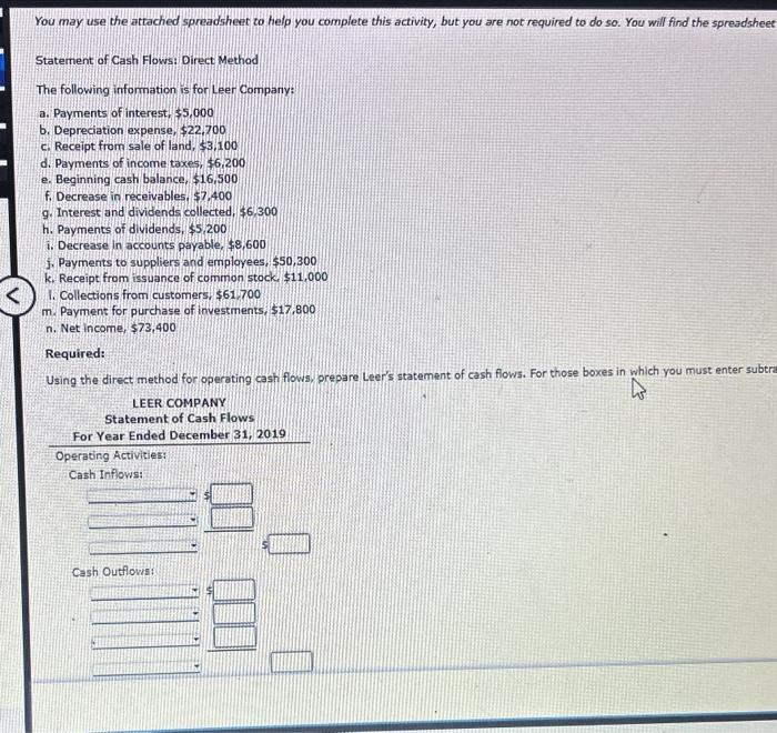 Solved You may use the attached spreadsheet to help you | Chegg.com