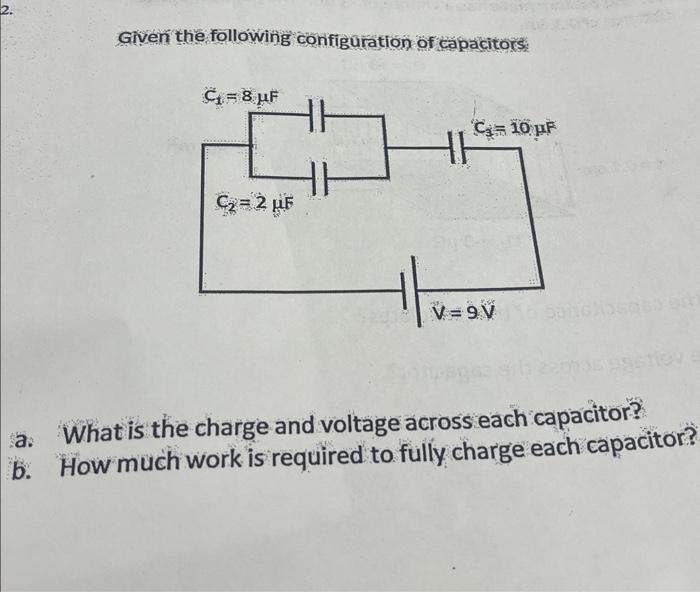 Solved Given the following configuration of cápacitors: a. | Chegg.com