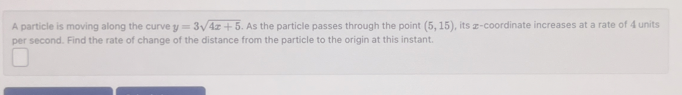 Solved A particle is moving along the curve y=34x+52. ﻿As | Chegg.com