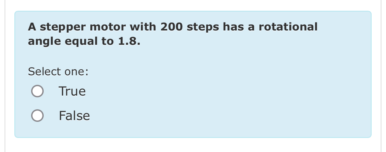 Solved A stepper motor with 200 ﻿steps has a rotational | Chegg.com