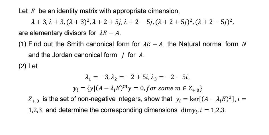 This is a homework of linear Algebra in Automatic | Chegg.com