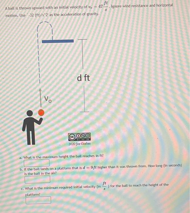 Solved A ball is thrown upward with an initial velocity of | Chegg.com