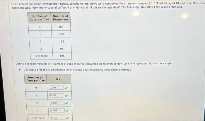 Solved In an annual poll about consumption habits, telephone | Chegg.com