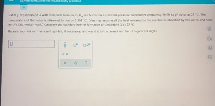 Solved Solving combustion thermochemistry problems 9.000 g | Chegg.com