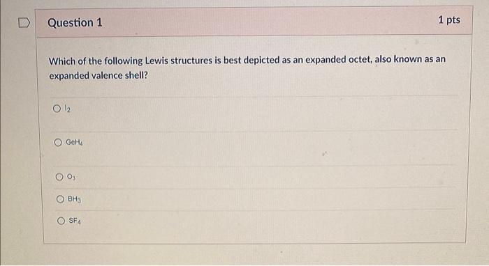 Solved Which of the following Lewis structures is best | Chegg.com