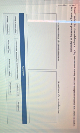 Solved Macrillan LeamingClassify each is occurring v en | Chegg.com