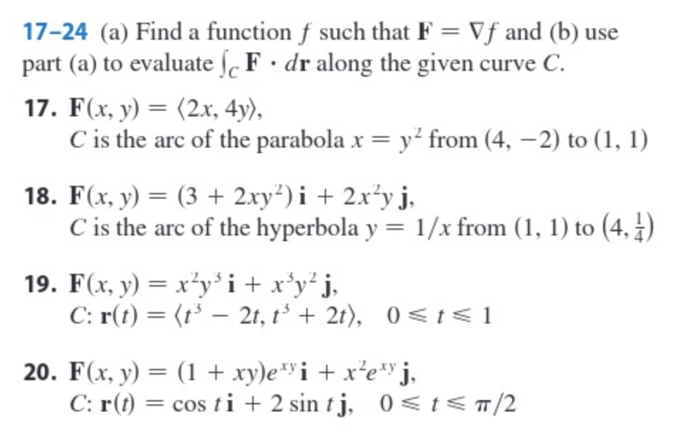 Solved QUESTION 20 ﻿PLEASE17-24 (a) ﻿Find a function f ﻿such | Chegg.com