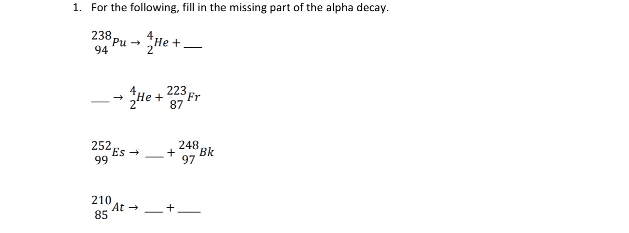 Solved For the following, fill in the missing part of the | Chegg.com