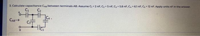 Solved 3. Calculate capacitance CAB between terminals AB. | Chegg.com