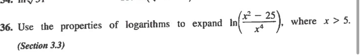 Solved Use the properties of logarithms to expand | Chegg.com