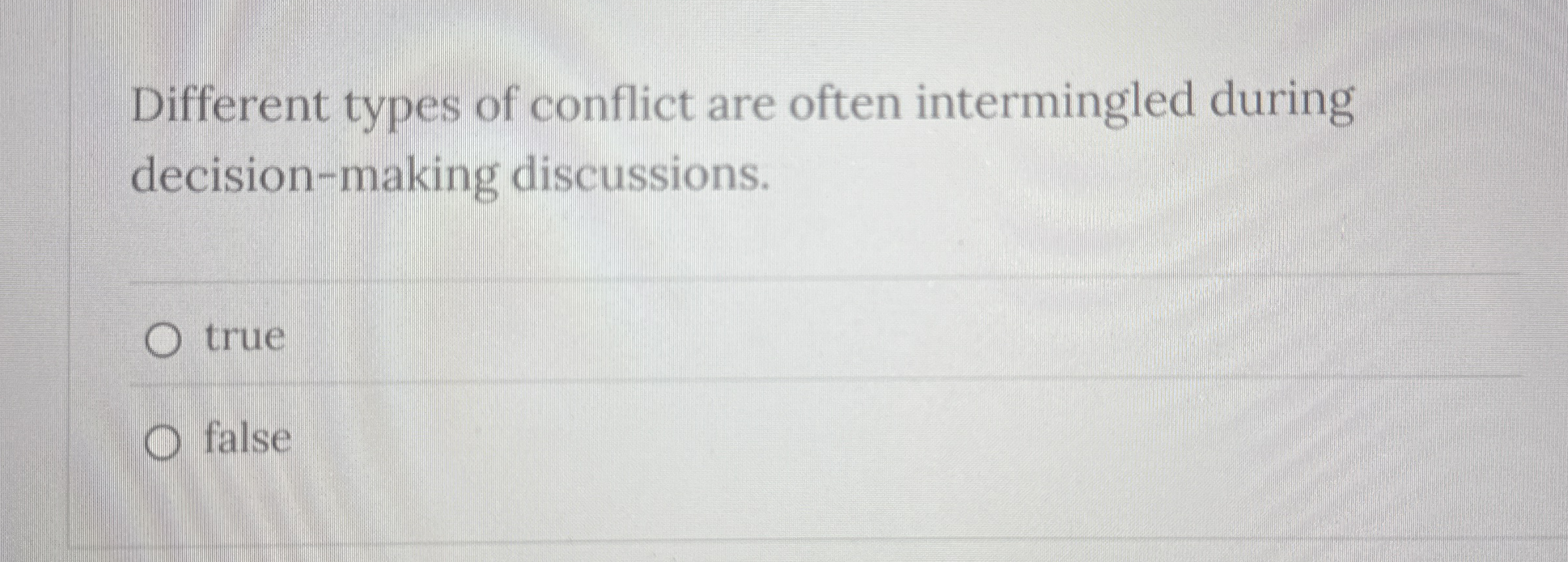 Solved Different types of conflict are often intermingled | Chegg.com