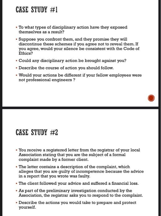 CASE STUDY #1 To what types of disciplinary action | Chegg.com