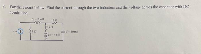 Solved For the circuit below, Find the current through the | Chegg.com