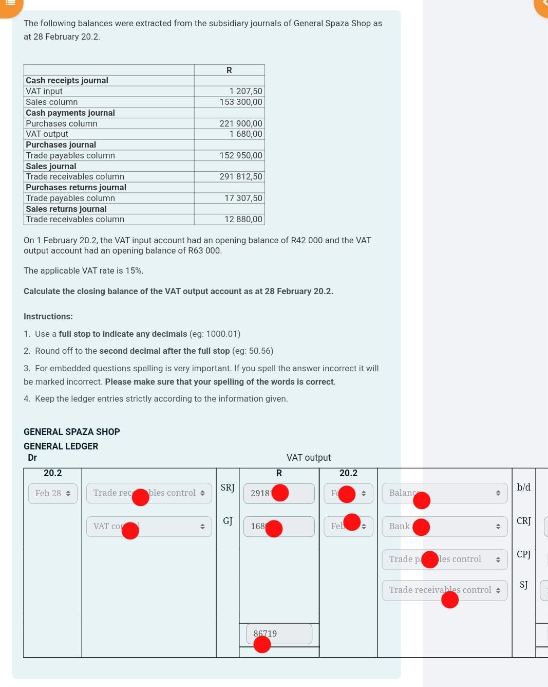 Solved The following balances were extracted from the | Chegg.com