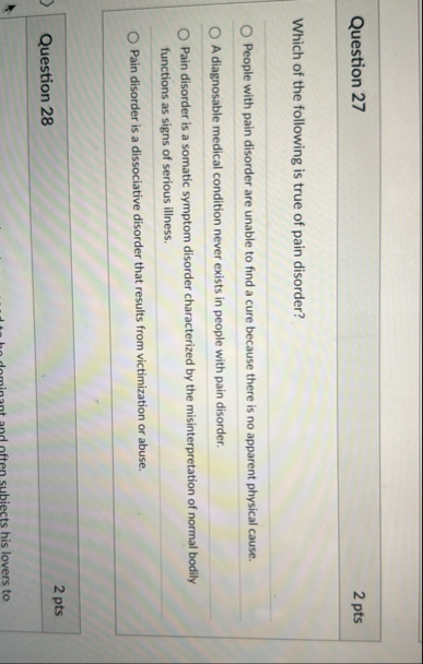 Solved Question 272 ﻿ptsWhich of the following is true of | Chegg.com