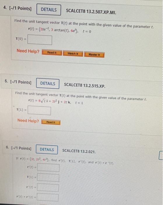 Solved 4. [-/1 Points] DETAILS SCALCET8 13.2.507.XP.MI. Find | Chegg.com
