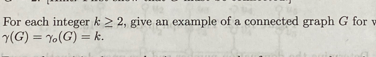 Solved For each integer k≥2, ﻿give an example of a connected | Chegg.com