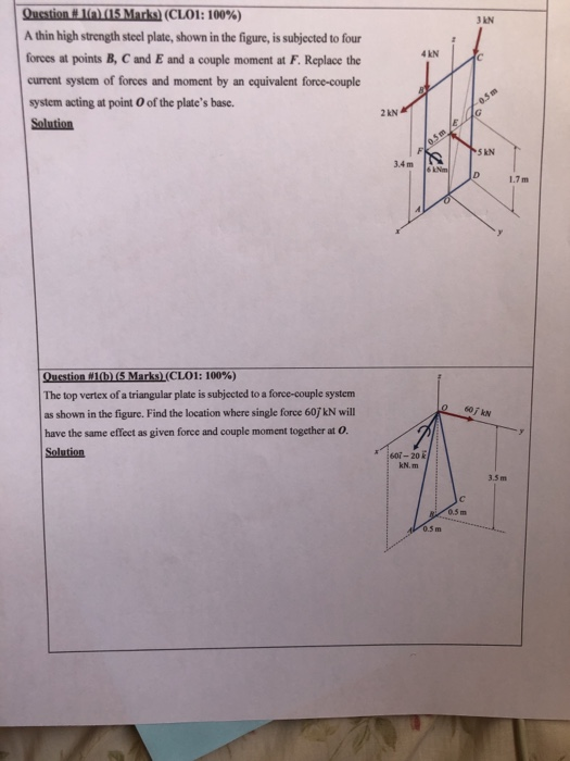 Solved Question 1014) (15 Marks) (CLO1: 100%) A thin high | Chegg.com