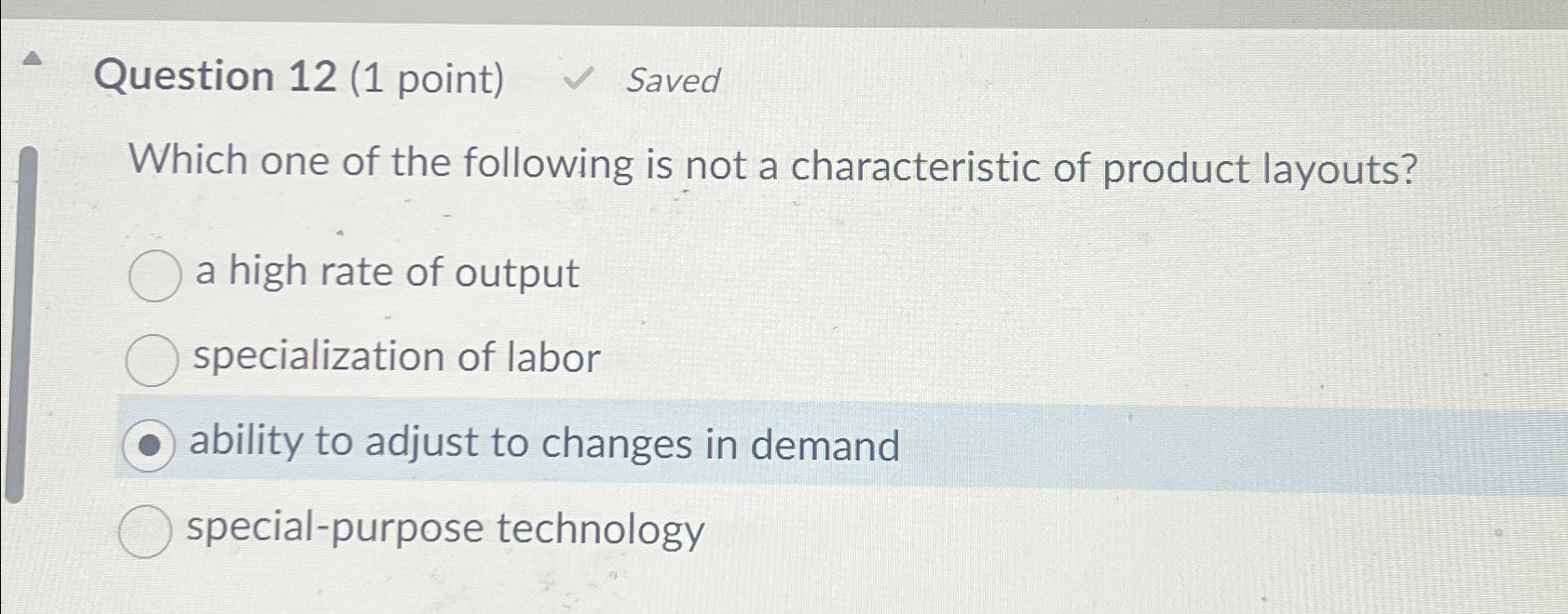 Solved Question 12 (1 ﻿point) ﻿SavedWhich one of the | Chegg.com