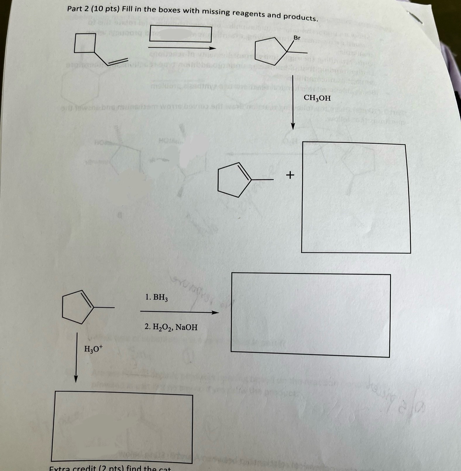Solved Fill in the boxes with missing reagents and | Chegg.com