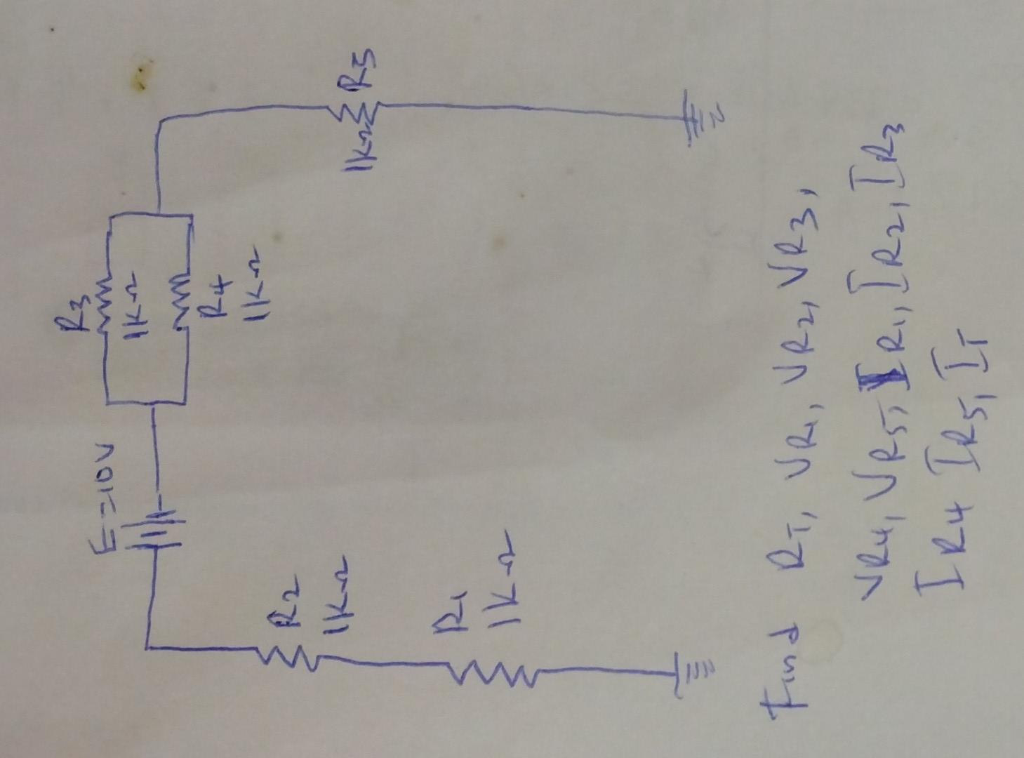 Solved Given the circuit, find Total Resistance, All the | Chegg.com