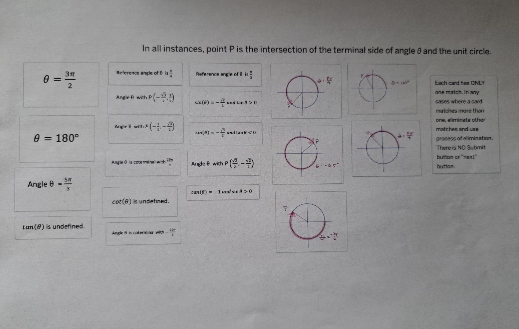 Solved In all instances, point P is the intersection of the | Chegg.com