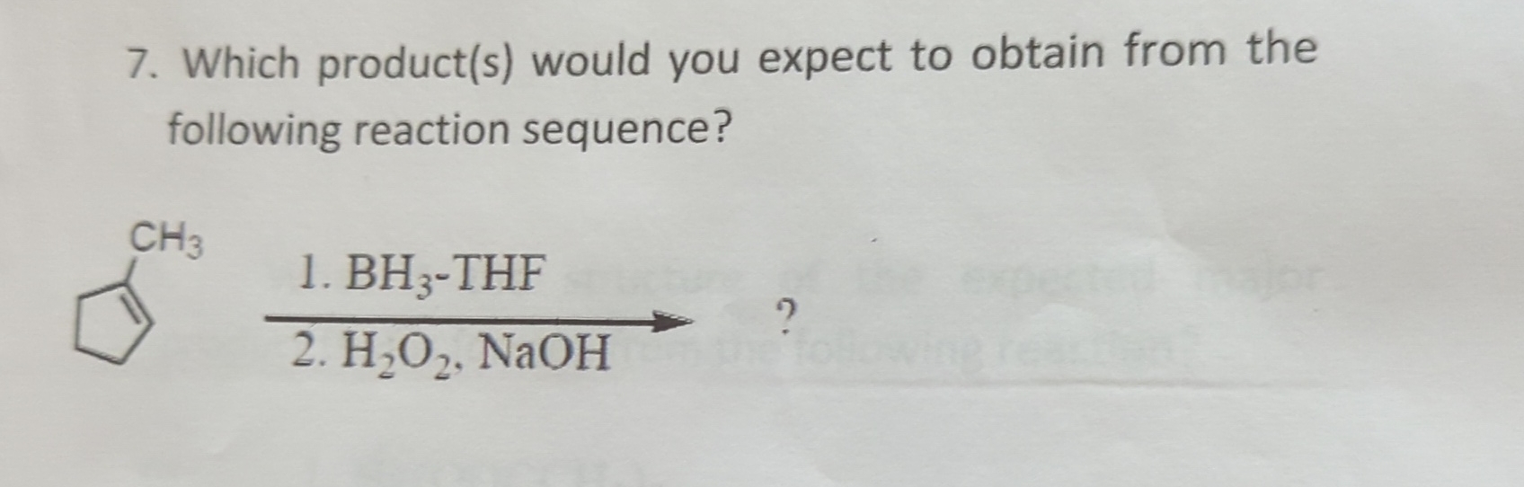 Solved Which product(s) ﻿would you expect to obtain from the | Chegg.com