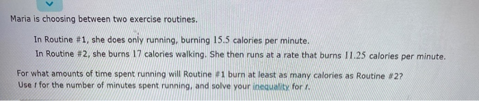 Solved Maria is choosing between two exercise routines. In | Chegg.com