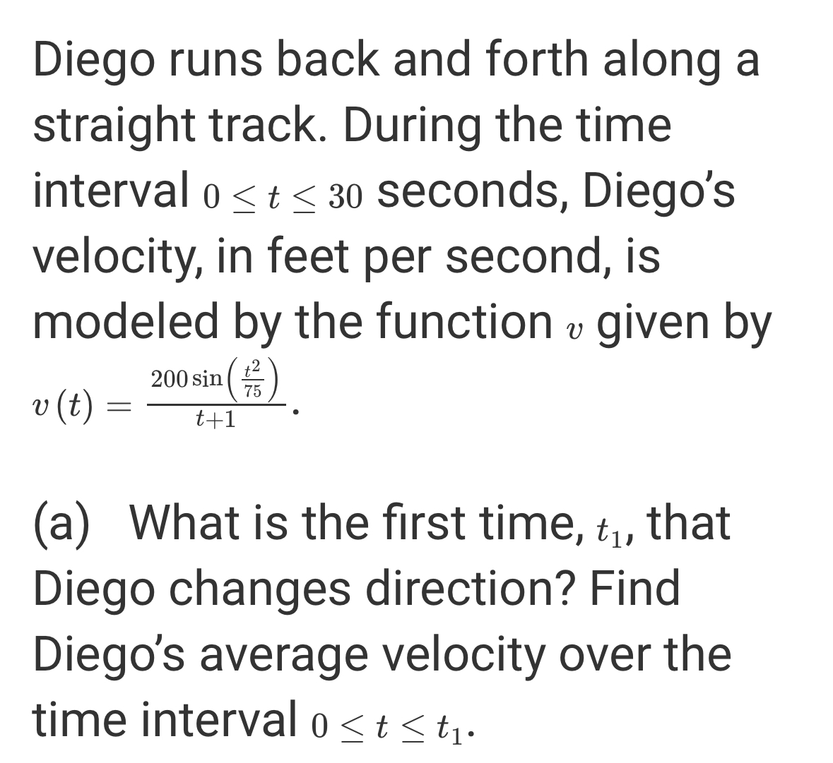 Solved Diego runs back and forth along a straight track. | Chegg.com