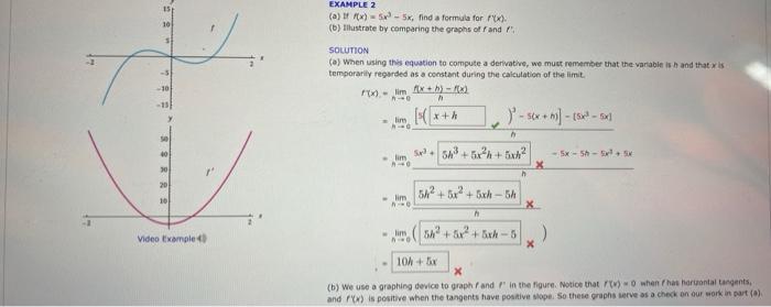 Solved EXAMPLE 2 (a) If f(x)=5x3−5x, find a formula for | Chegg.com