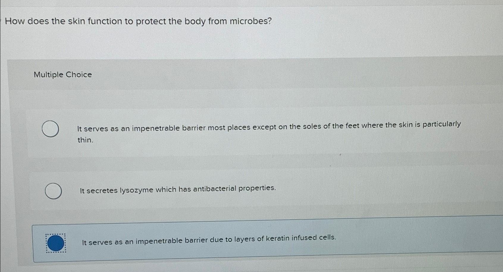 Solved How does the skin function to protect the body from | Chegg.com