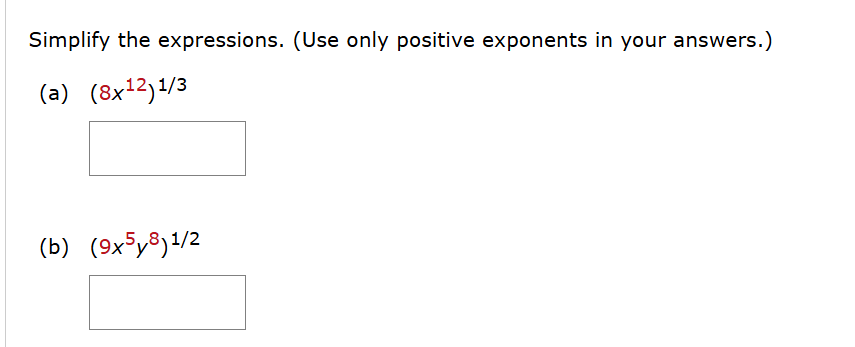 Solved Simplify the expressions. (Use ﻿only positive | Chegg.com