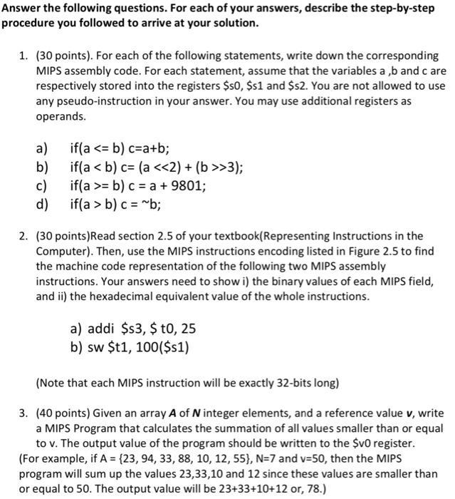 Solved Answer the following questions. For each of your | Chegg.com