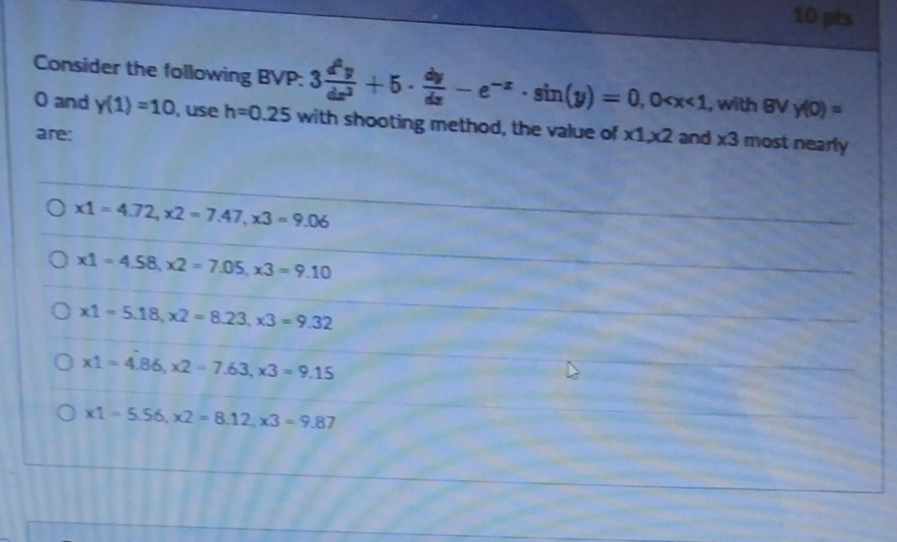 Solved Consider the following BVP: | Chegg.com