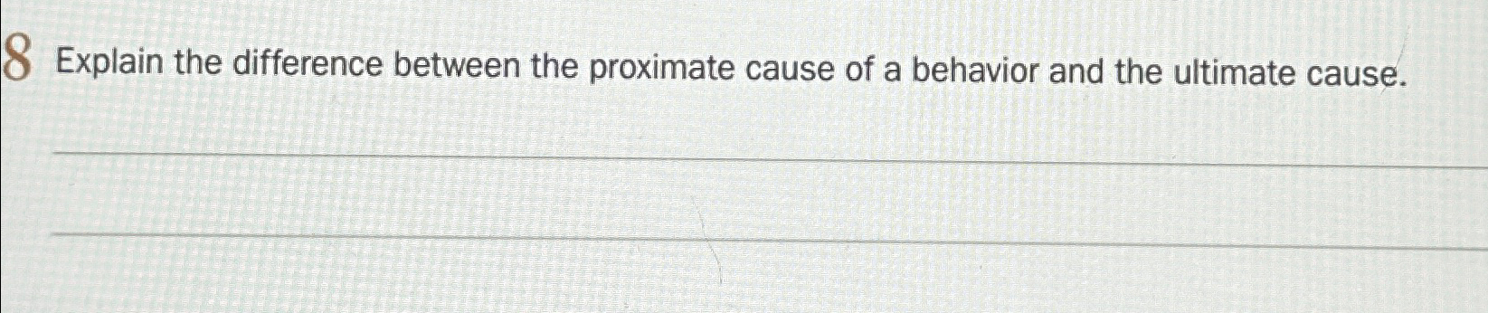 Solved Explain the difference between the proximate cause of | Chegg.com