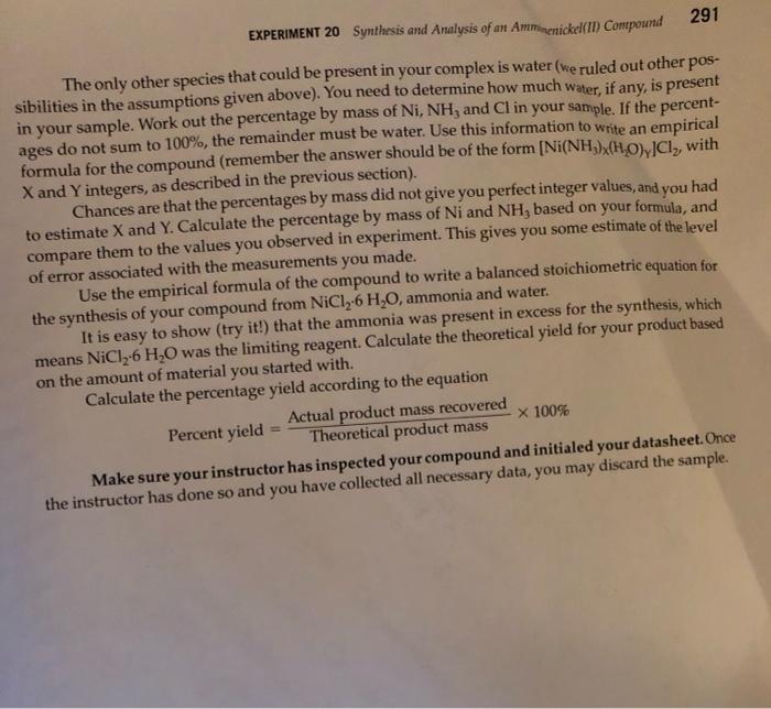 Solved EXERCISE 20 NAME LAB SECTION DATE Report | Chegg.com