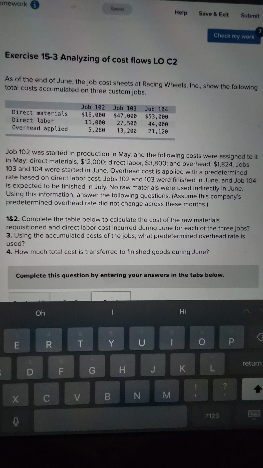 Solved As of the end of June, the job cost sheets at Racing | Chegg.com
