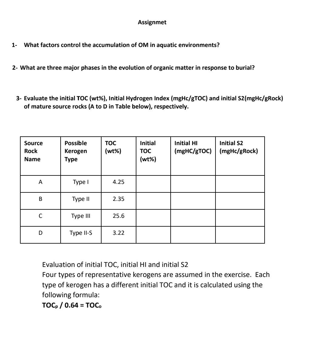 Solved 1- What factors control the accumulation of \\( | Chegg.com