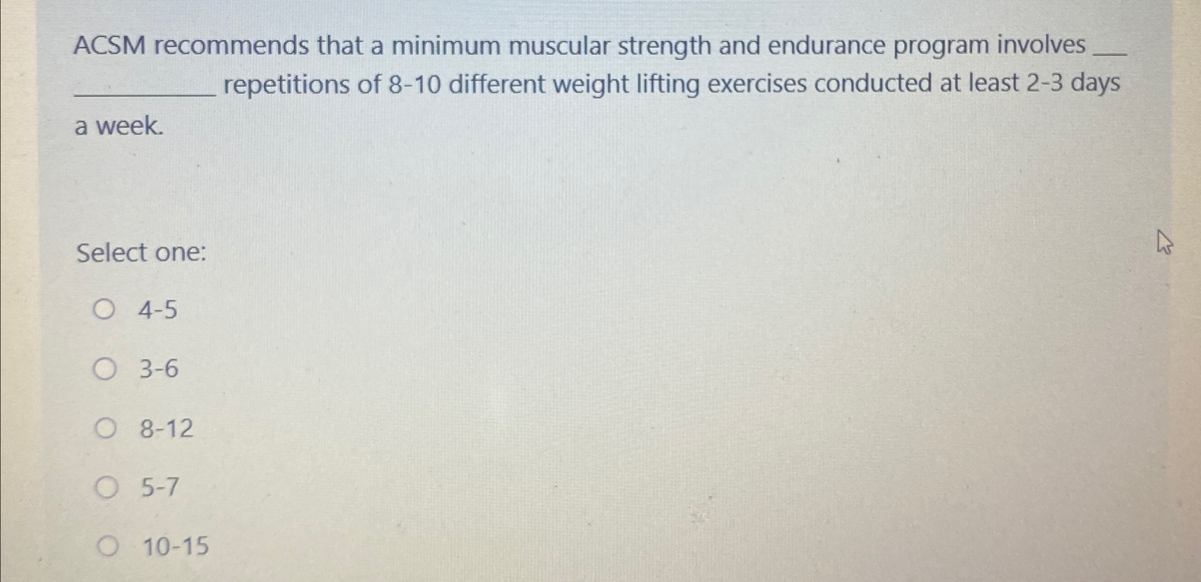 Solved ACSM recommends that a minimum muscular strength and | Chegg.com