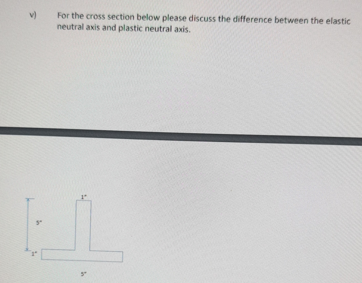 Solved v) ﻿For the cross section below please discuss the | Chegg.com