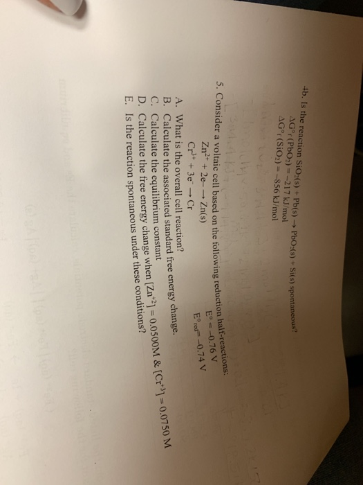 Solved 4b. Is the reaction SiO2 (s) + Pb(s) → PbO (s) + | Chegg.com