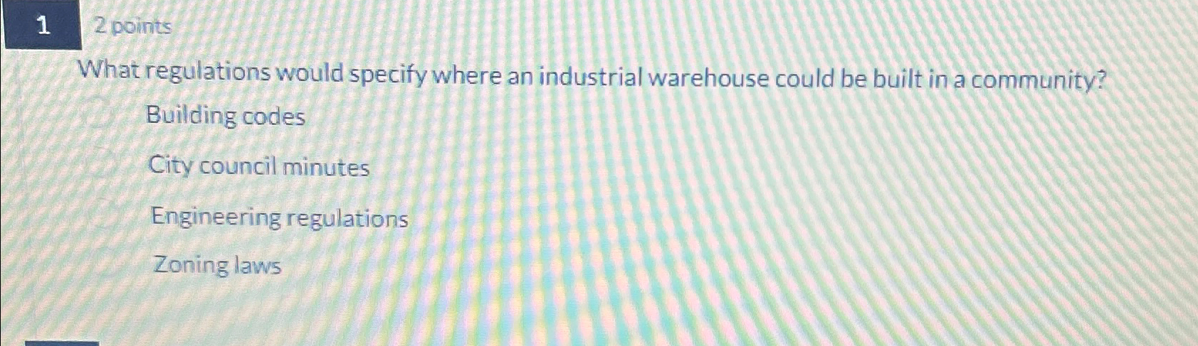 Solved 12 ﻿pointsWhat regulations would specify where an | Chegg.com