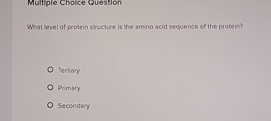 Solved Multiple Cholce QuestionWhat level of protein | Chegg.com