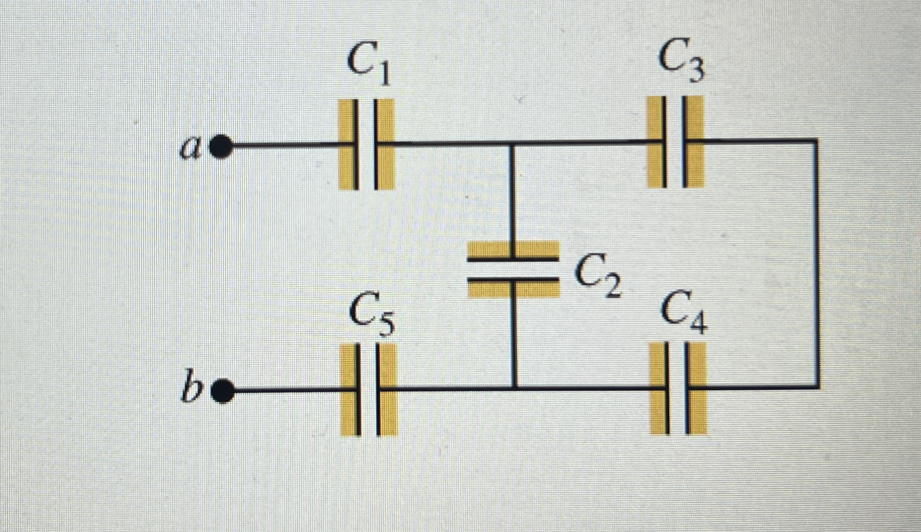 Solved In the figure (Figure 1), C1=C5=9.0μF ﻿and | Chegg.com
