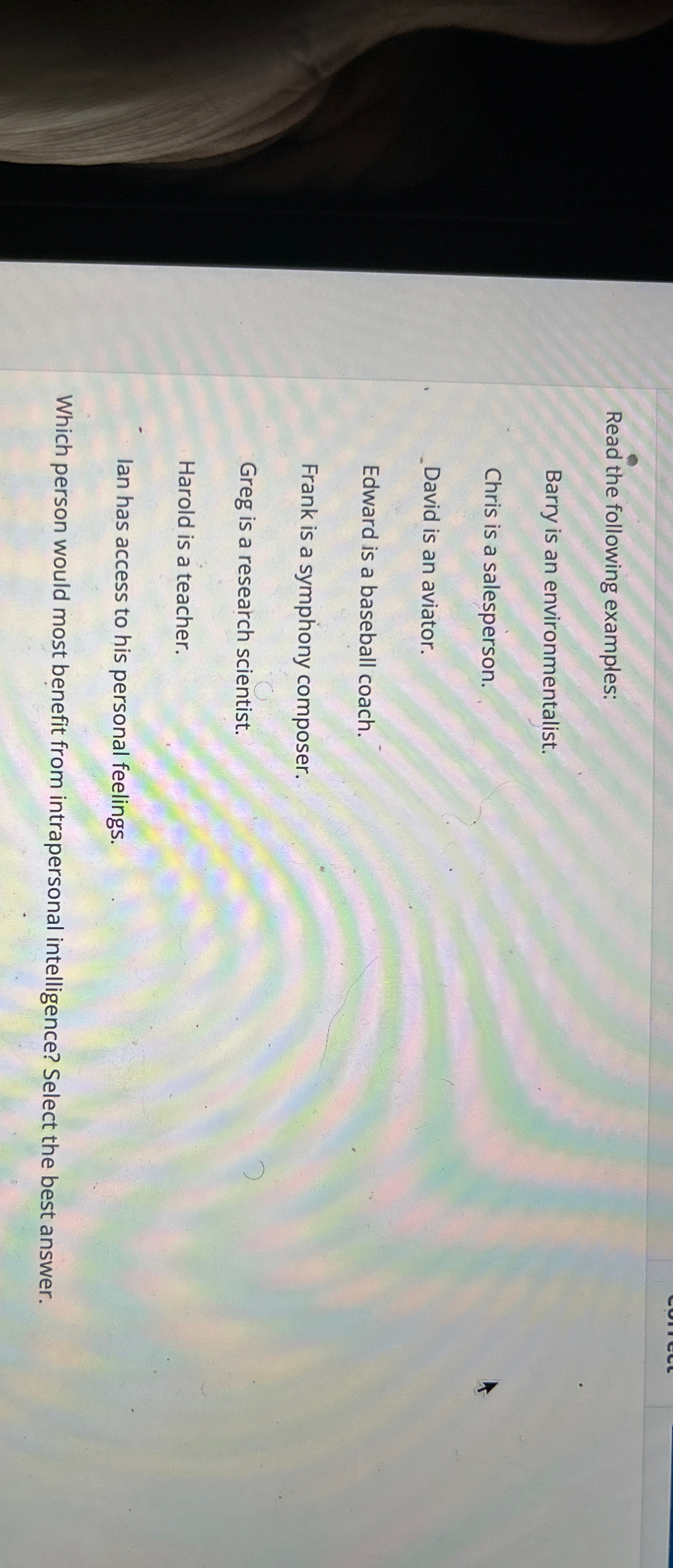 Solved Read the following examples:Barry is an | Chegg.com